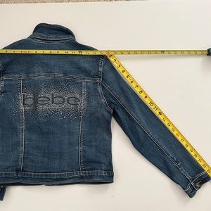 bebe | Jackets & Coats | Bebe Cropped Bling Denim Jacket | Poshmark